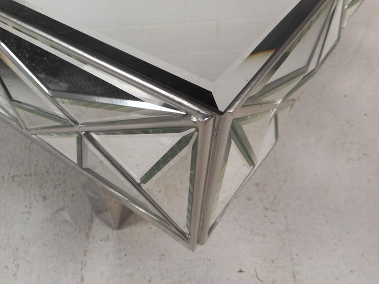 Modern Studded Mirror Coffee Table at 1stDibs