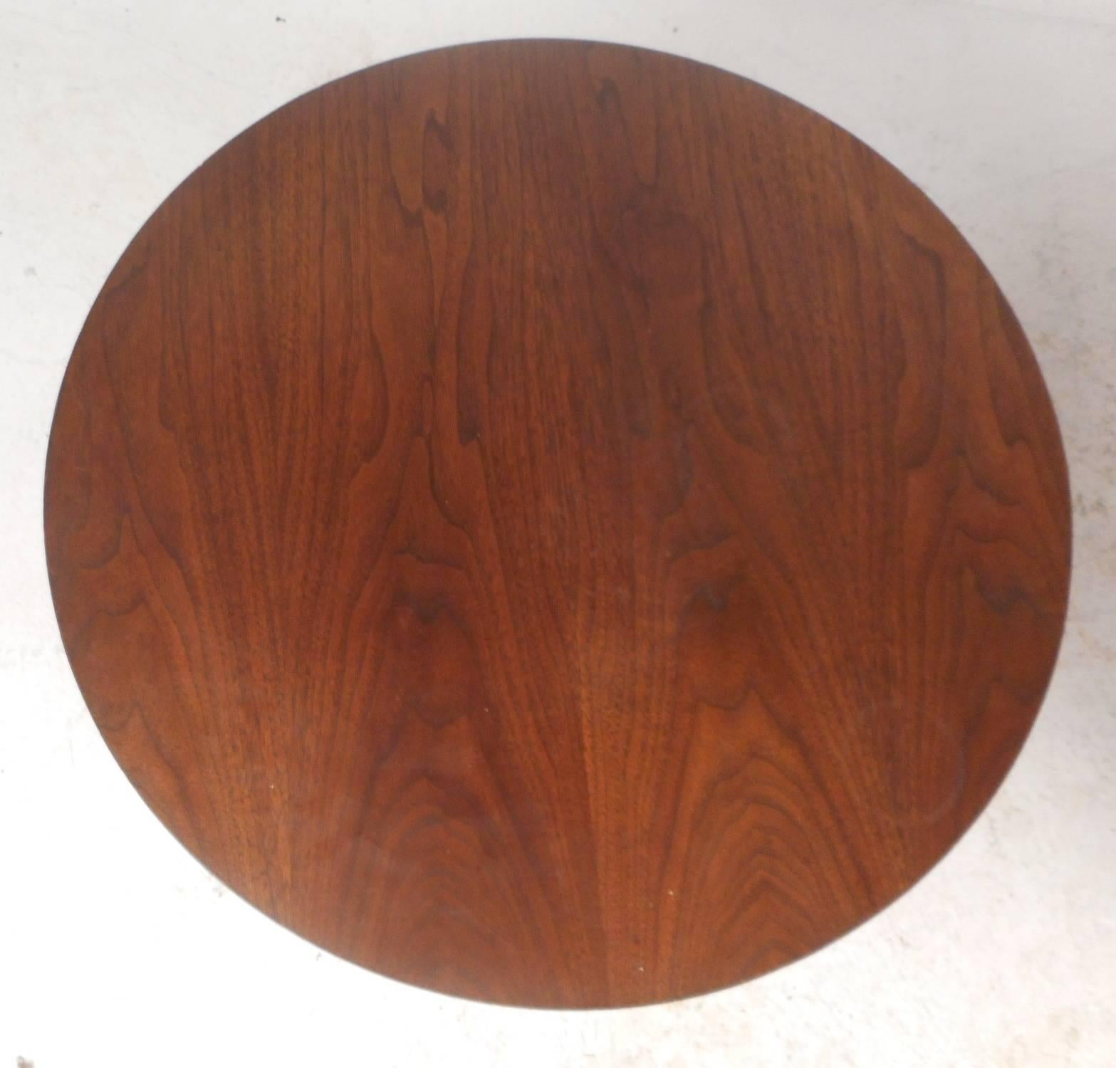 Unique Mid-Century Modern Round Walnut End Tables at 1stDibs | mid ...