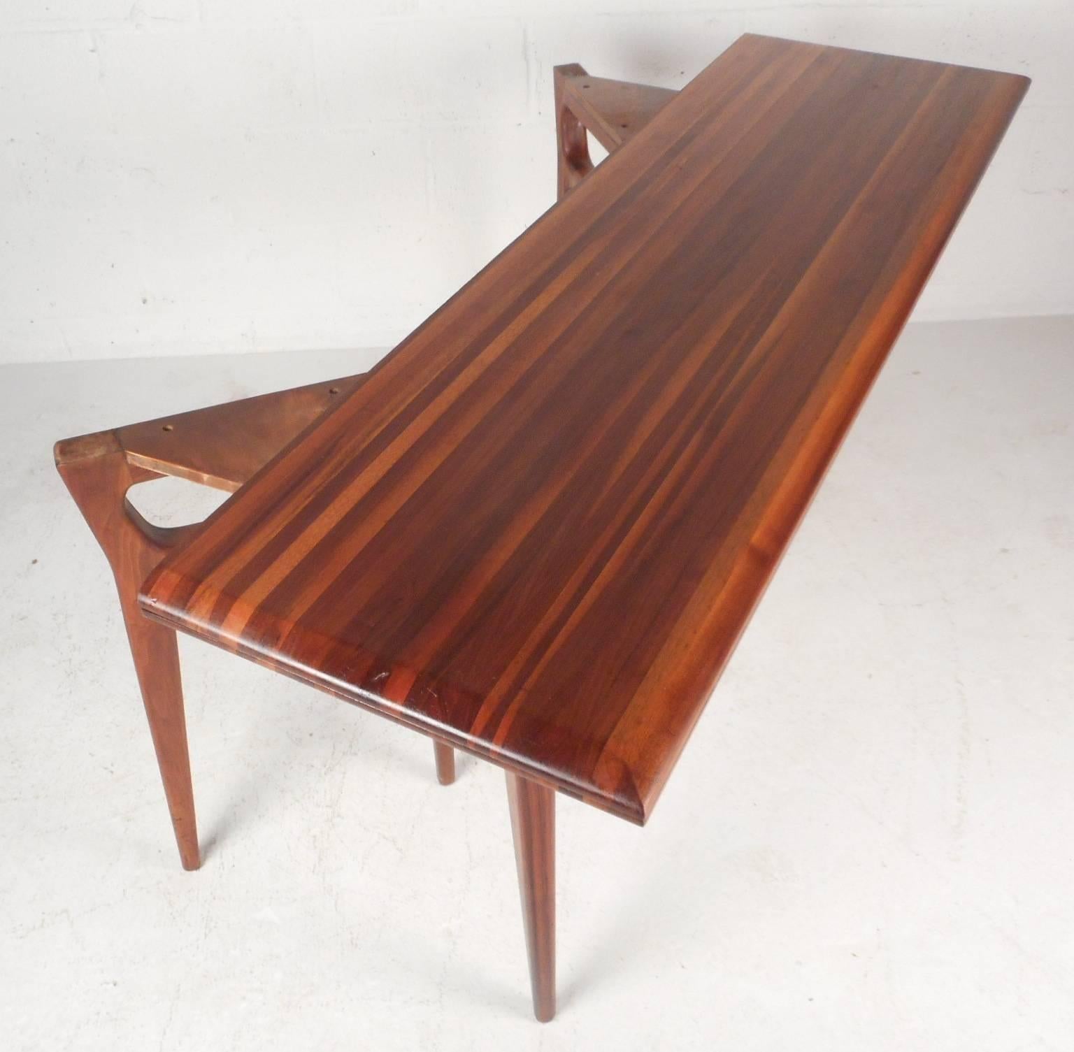 Amazing Mid-Century Modern Teak and Rosewood Drop-Leaf Dining Table For ...