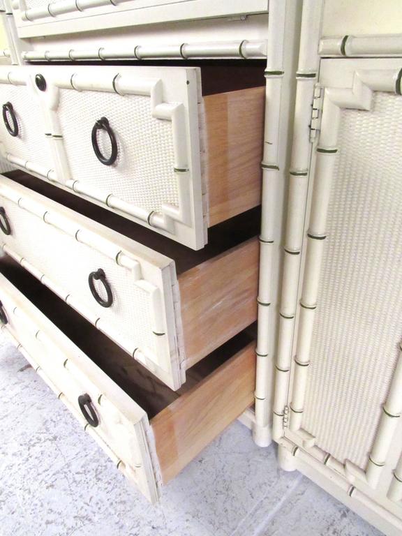 Vintage Drexel "Kensington" Faux Bamboo Wall Unit at 1stDibs
