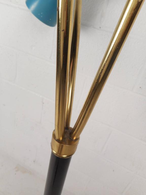 Unique Mid-Century Modern Three-Headed Swivel Floor Lamp For Sale at ...