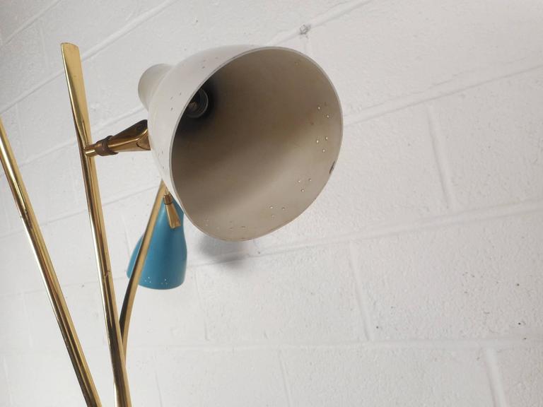 Unique Mid-Century Modern Three-Headed Swivel Floor Lamp For Sale at ...