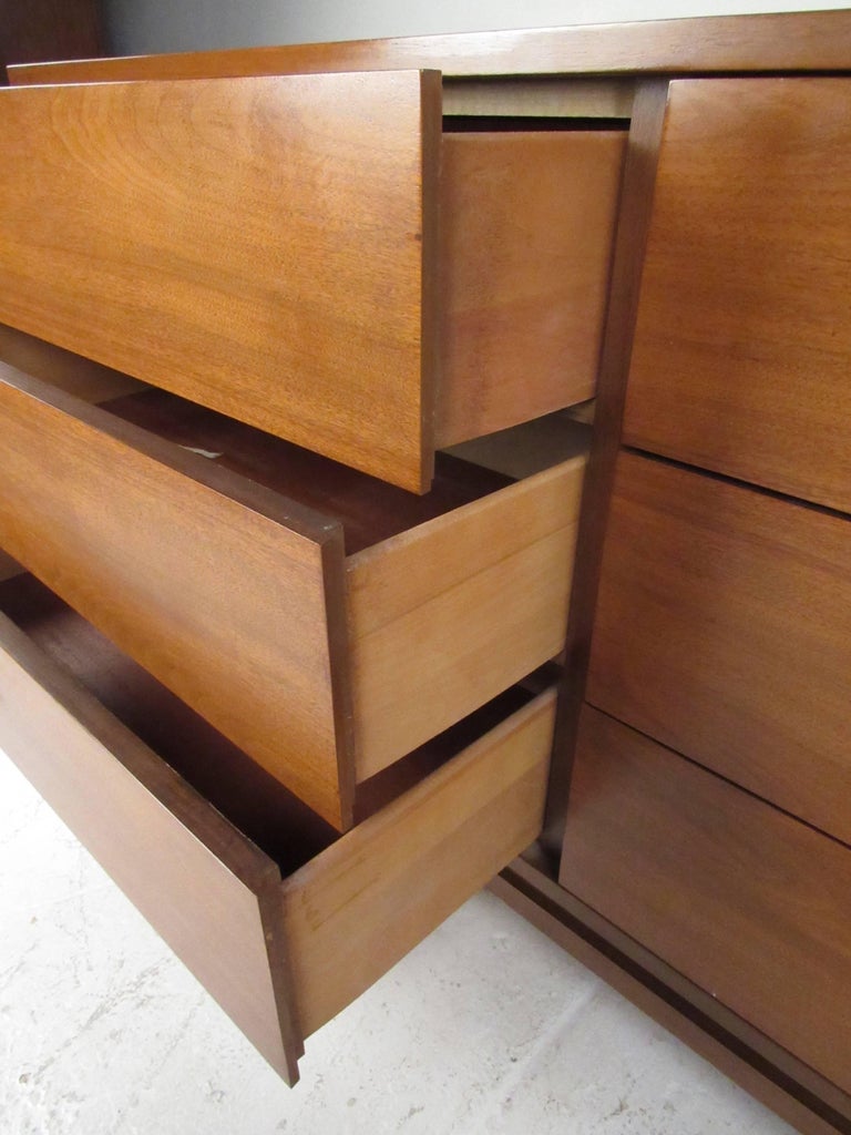 Basic Witz Lowboy Mid-Century Walnut Dresser at 1stDibs