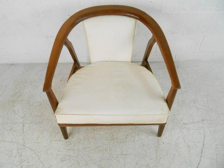 Unique Mid-Century Modern Barrel Back Side Chair For Sale at 1stDibs ...