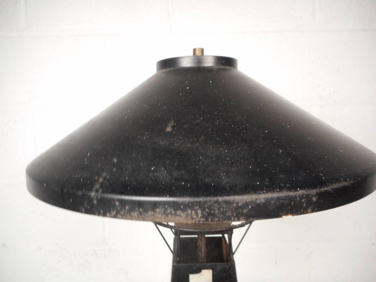 Vintage Nautical Metal Lighthouse Table Lamp For Sale at 1stDibs ...