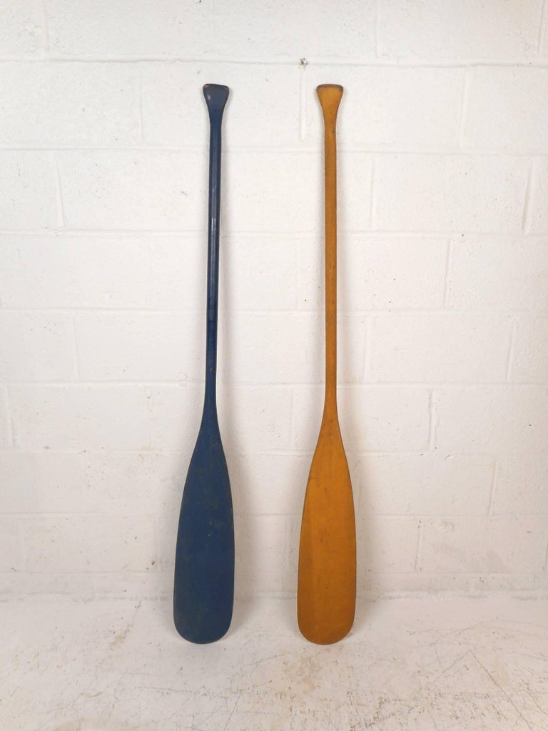 Unique Nautical Pair of Vintage Decorative Oars at 1stDibs