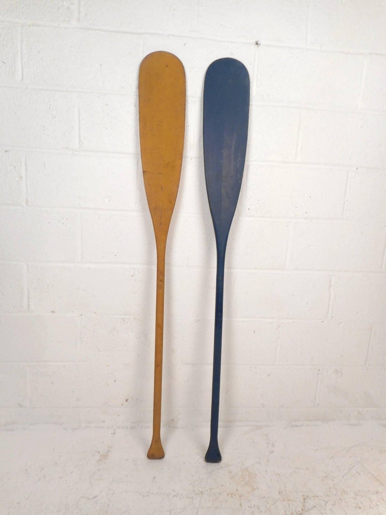Unique Nautical Pair of Vintage Decorative Oars at 1stDibs