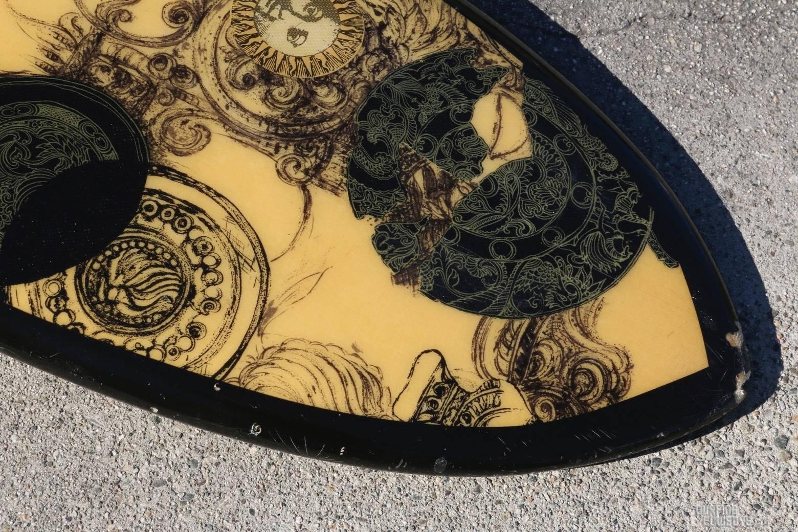 Fornesetti Style Dextra Belly-board Surfboard, circa 1970 For Sale at ...