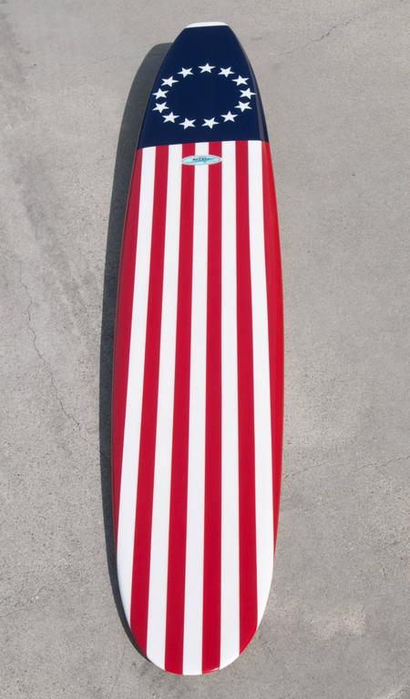 Stars and Stripes, American Navy Flag Surfboard by Hanson, c 1962 Fully ...
