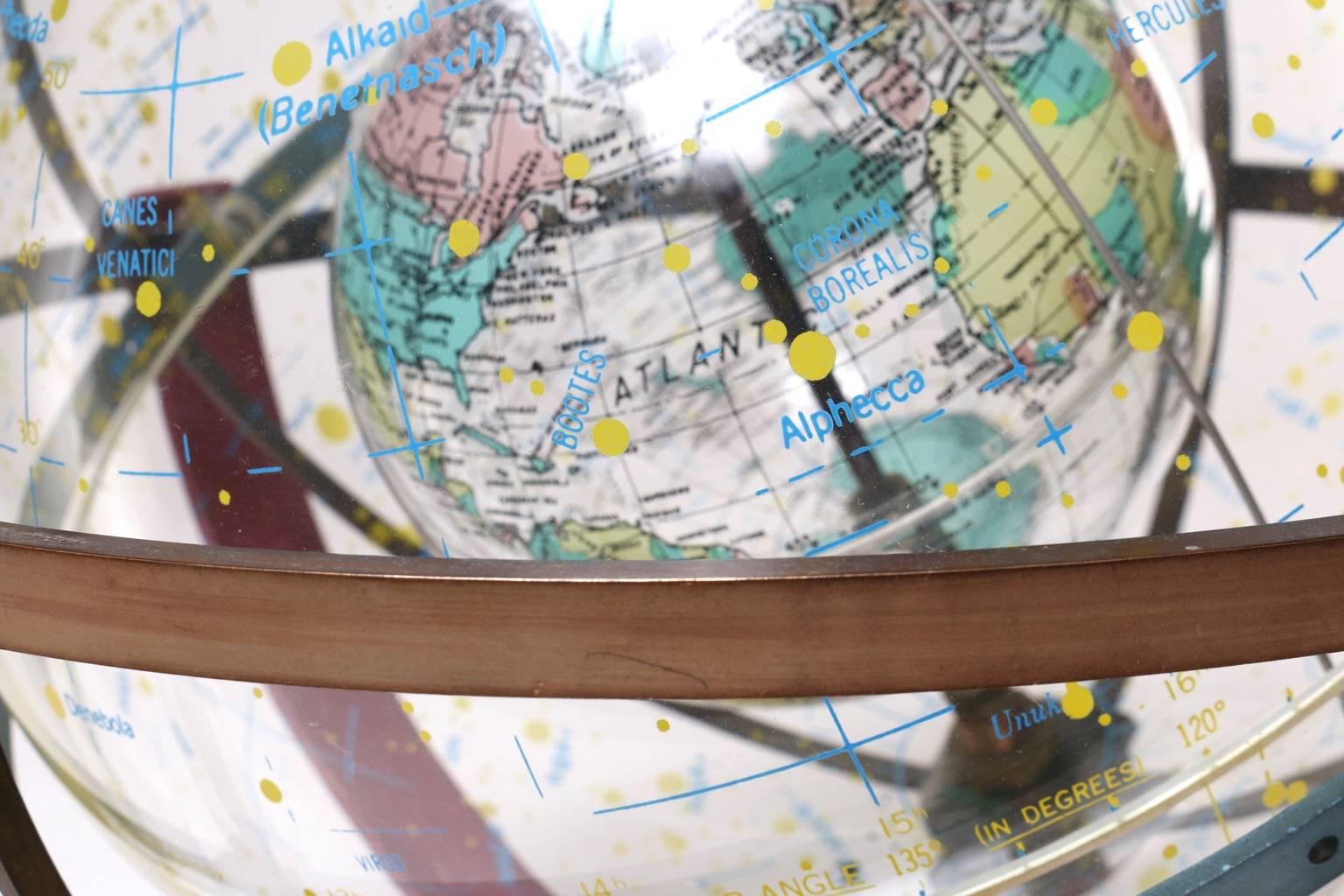 1958 Farquhar Celestial Navigation Globe with Documents at 1stDibs