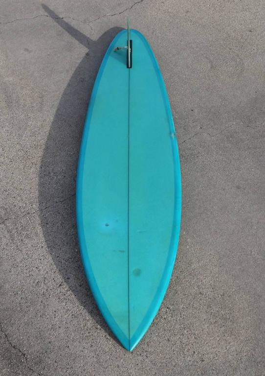 Plastic Fantastic Solid Turquoise Blue, Short Board Surfboard Circa ...