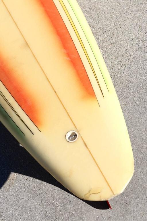 All Original Orange Airbrushed Lightning Bolt Surfboard, Hawaii Circa ...