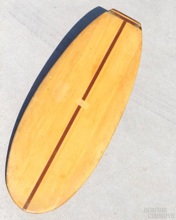 Balsa and Redwood Business Card Belly Paipo Board For Sale at 1stDibs