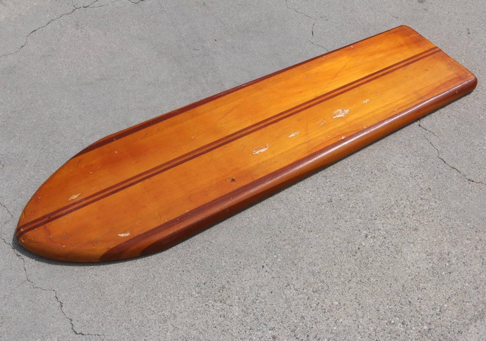 Pair of 1920s Paipo Surfboards 'Hotel Boards' with Hawaiian Crest at ...