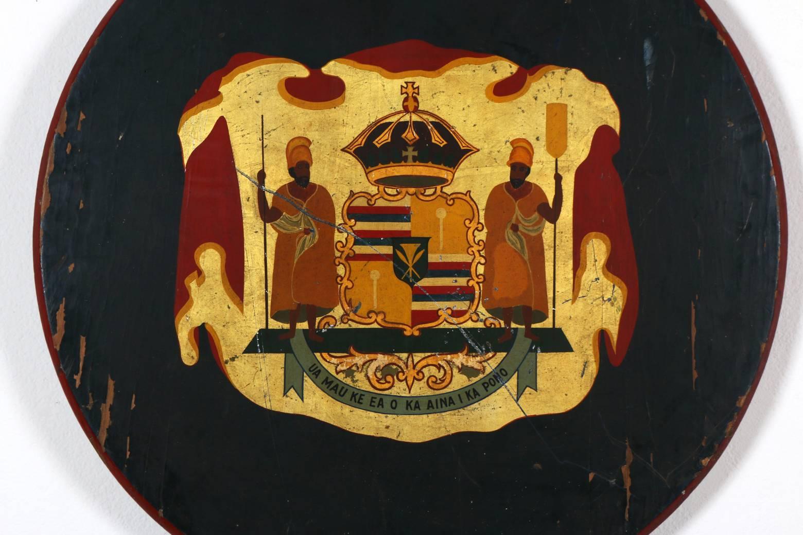 Hawaii Royal Crest Plaque, All Original Rare Collectible, circa 1890s ...
