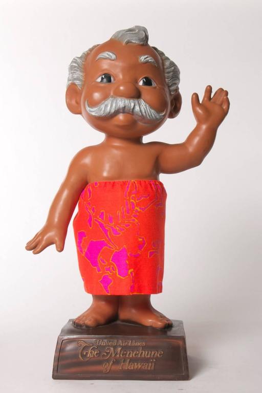 1960s United Airlines Hawaiian Menehune Figure, Tourist Office Display ...