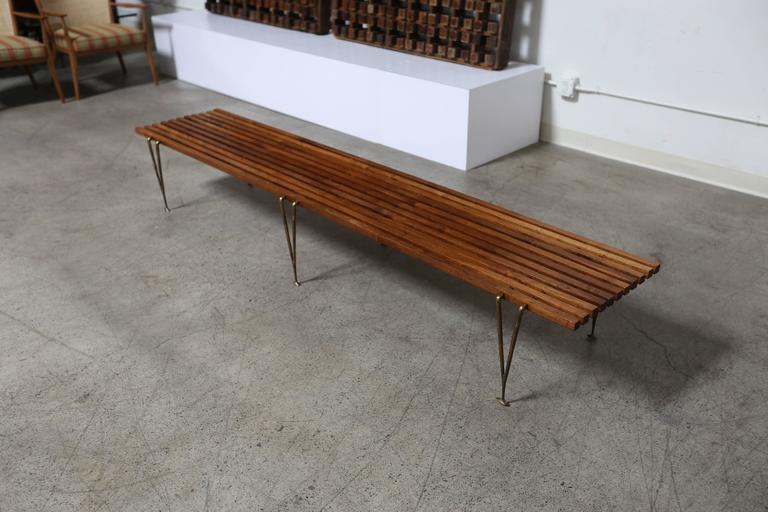 Long Slat Bench by Hugh Acton at 1stdibs