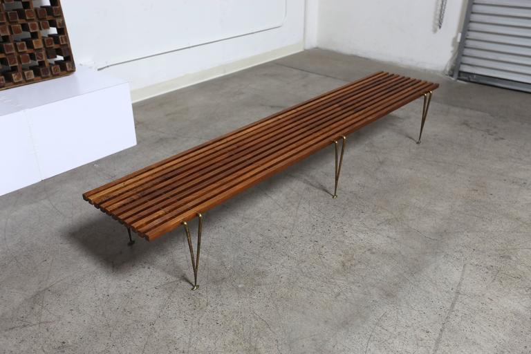 Long Slat Bench by Hugh Acton at 1stdibs