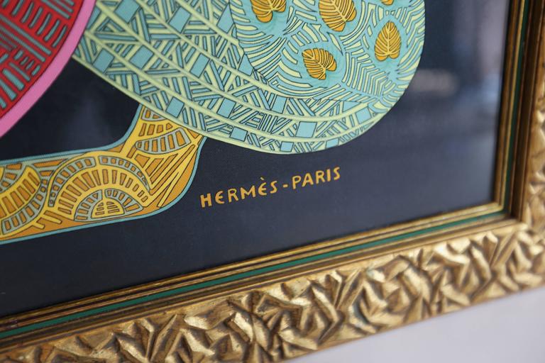 Hermes "Art Des Steppes" Framed Silk Scarf at 1stDibs