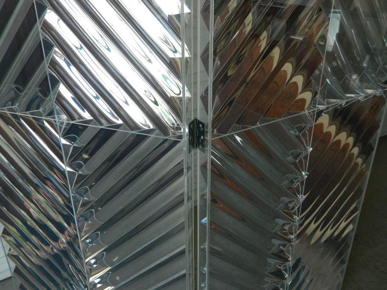 Mylar and Lucite Folding Screen For Sale at 1stDibs