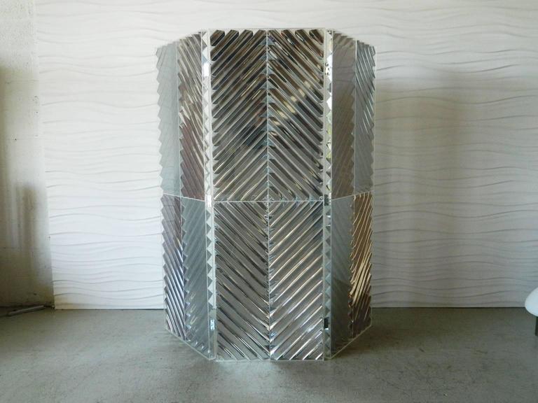 Mylar and Lucite Folding Screen For Sale at 1stDibs