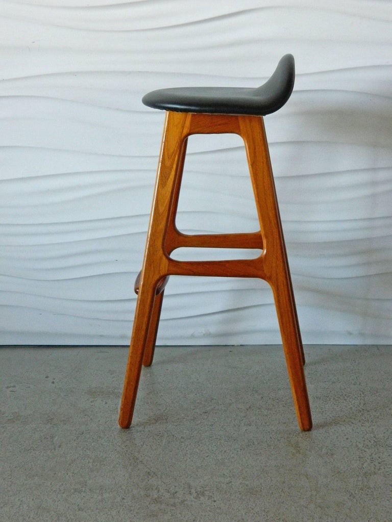 Eric Buck Teak Bar Stool at 1stDibs