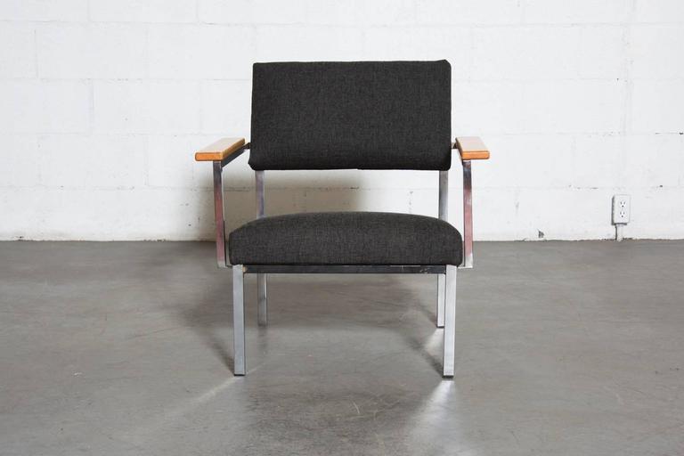 Spectrum Lounge Chair in Charcoal and Chrome For Sale at 1stDibs