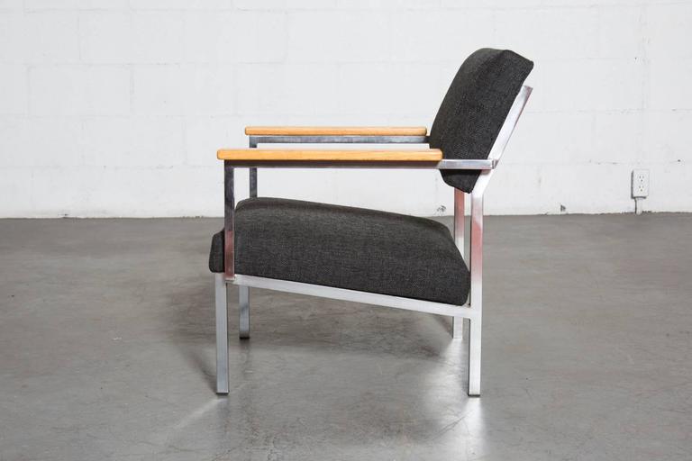 Spectrum Lounge Chair in Charcoal and Chrome For Sale at 1stDibs