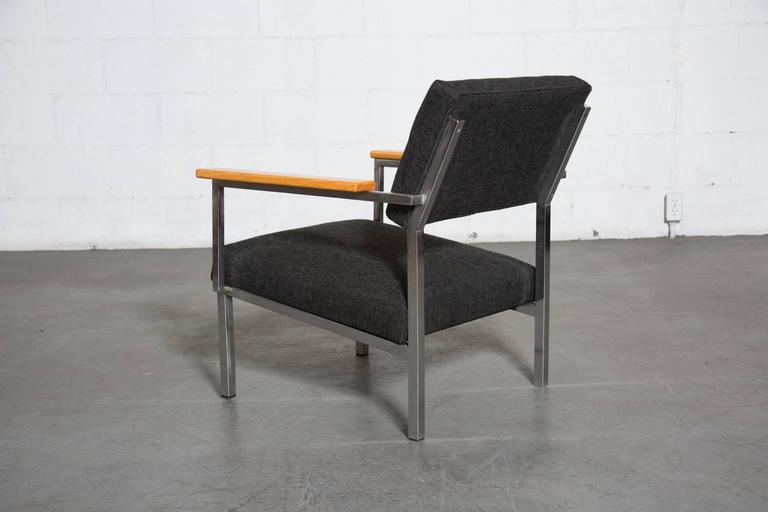 Spectrum Lounge Chair in Charcoal and Chrome For Sale at 1stDibs