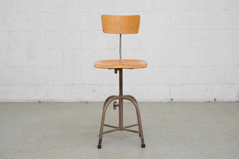 Friso Kramer Style Drafting Stool at 1stDibs