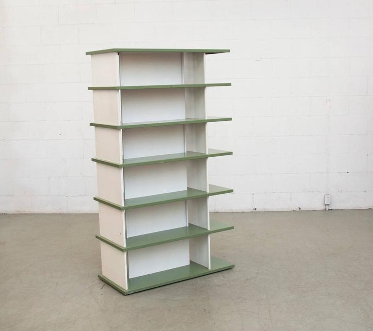Rare Wim Rietveld Enameled Metal Bookshelf at 1stDibs
