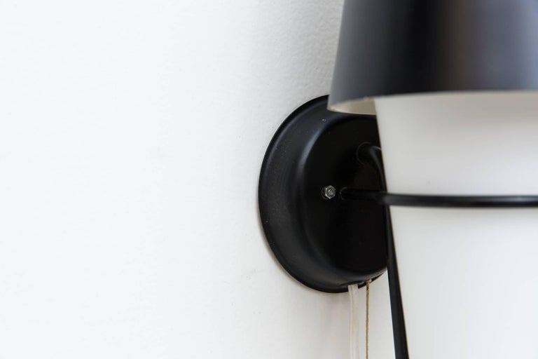 Philips Milk Glass And Metal Wall Sconce At 1stdibs