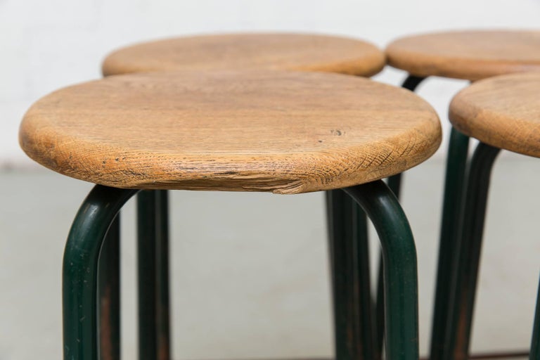 Set of Six Industrial Science Lab Stools at 1stdibs