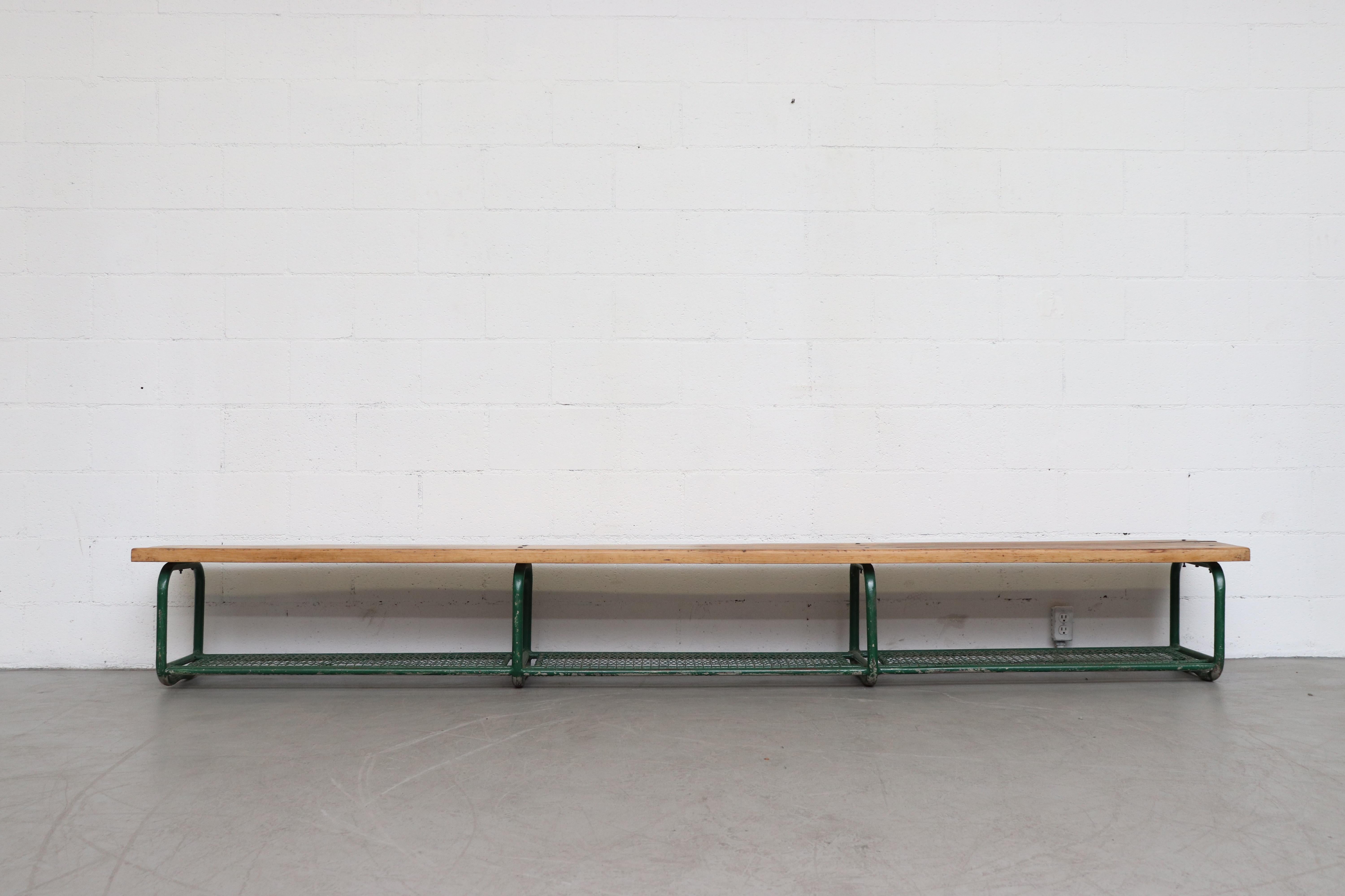Vintage Gymnasium Bench with Lower Storage at 1stDibs