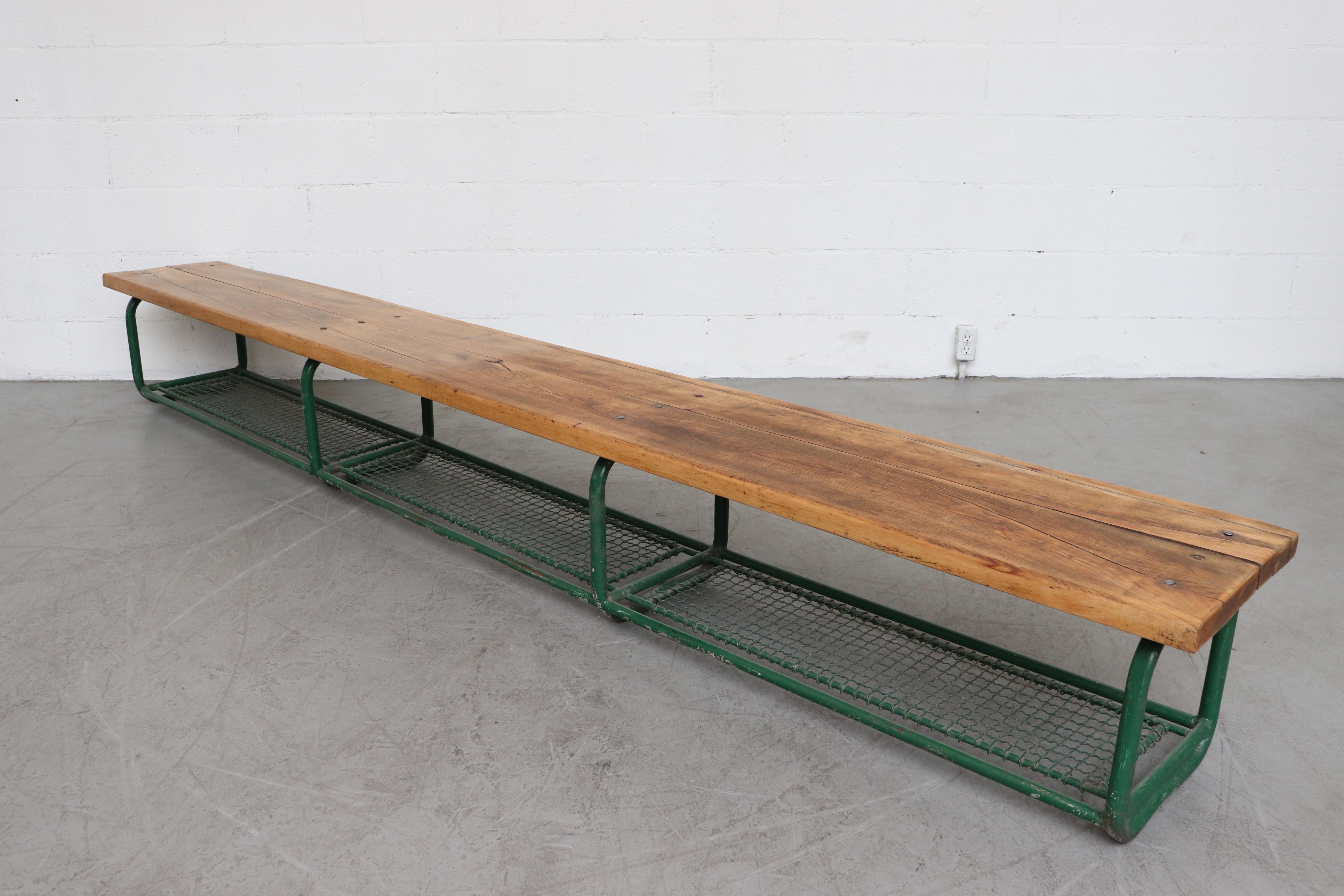 Vintage Gymnasium Bench with Lower Storage at 1stDibs