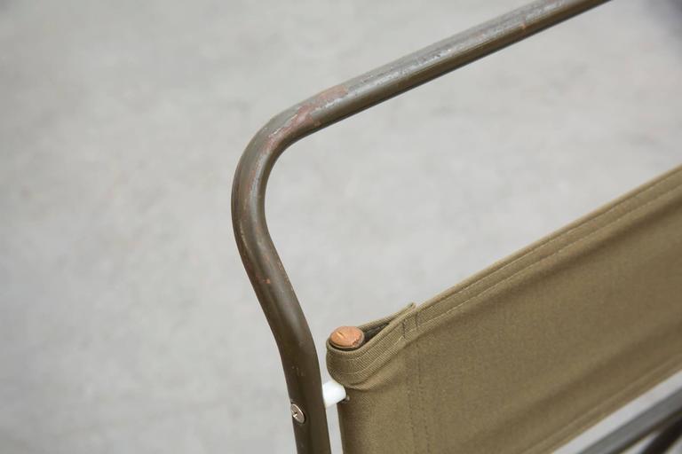 Set of Eight Stacking Army Green Canvas Chairs at 1stDibs | army chairs ...