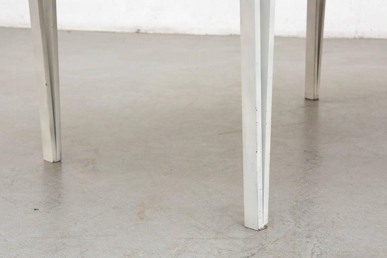 Modern Rosewood Bowed Top Dining Table with White Geometric Metal Frame ...