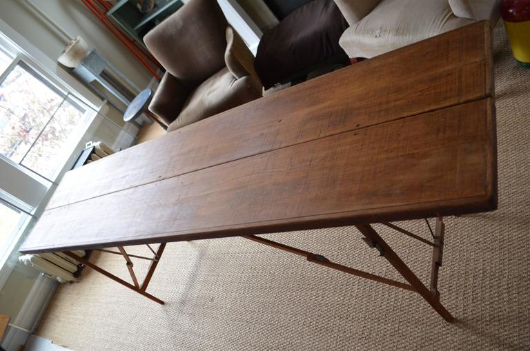 Folding Wooden Table Used by Wallpaper at 1stDibs