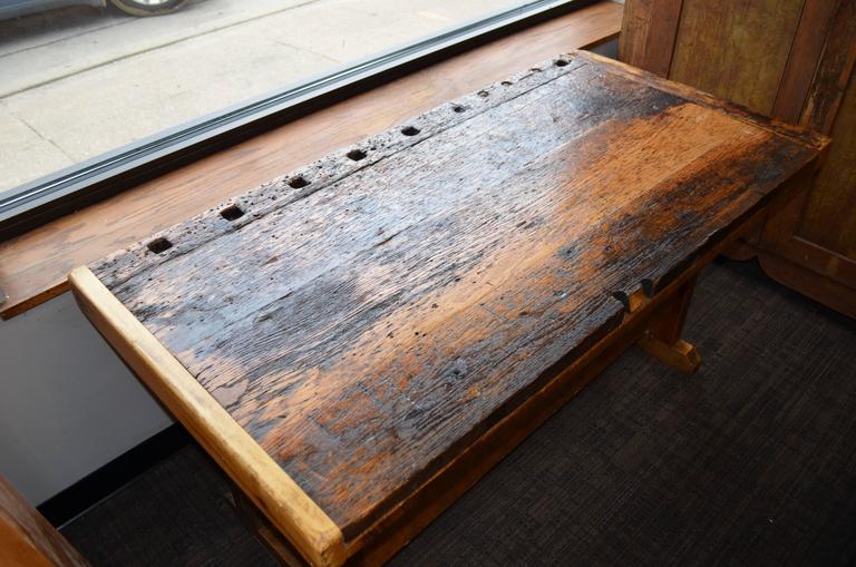 Primitive Wooden Workbench, Late 1800s at 1stDibs
