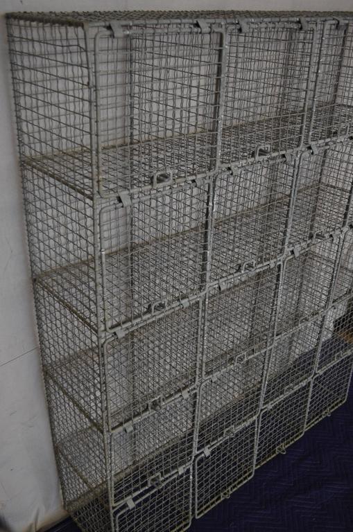Storage Gym Swim Locker Large Cabinet with Twenty Steel Wire Grid ...