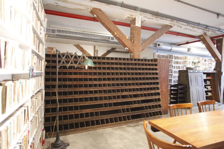 Antique Wooden Library/Hardware Storage Cabinet at 1stDibs