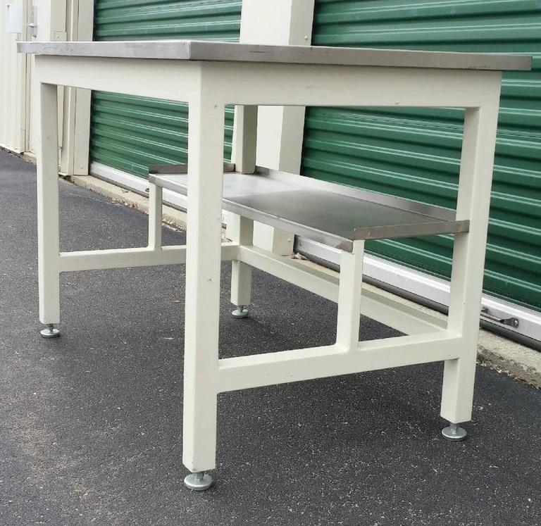 Lab Work Table Desk of Stainless Steel from Science Classroom at ...