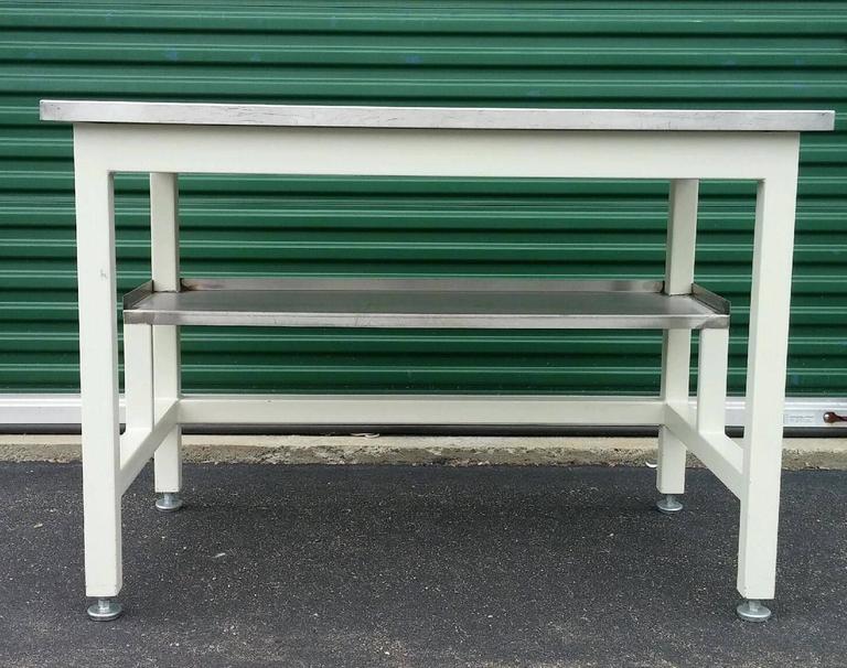 Lab Work Table Desk of Stainless Steel from Science Classroom at ...