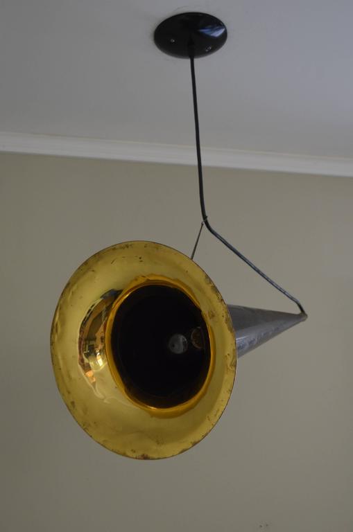 Pendant Light from Antique Gramophone Horn at 1stDibs