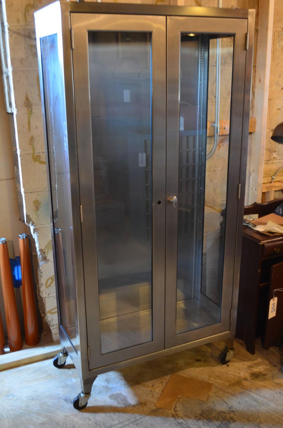 Medical Dental Lab Cabinet of Vintage Industrial Steel For Sale at 1stdibs