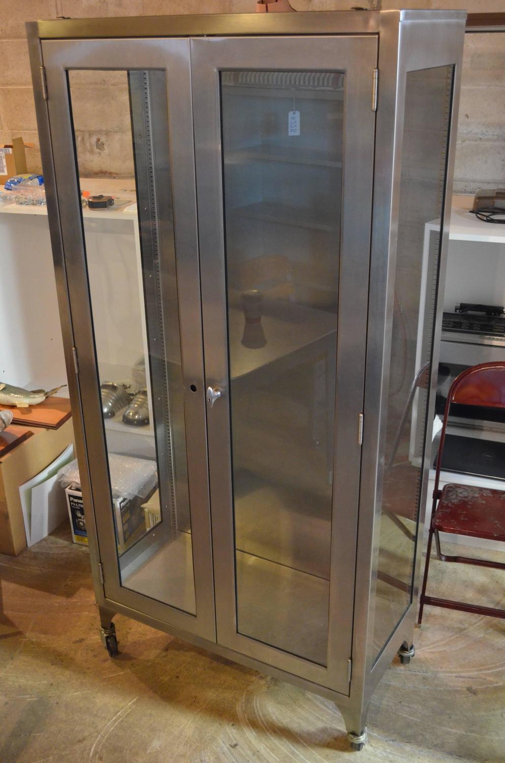 Medical Dental Lab Cabinet of Vintage Industrial Steel For Sale at 1stdibs