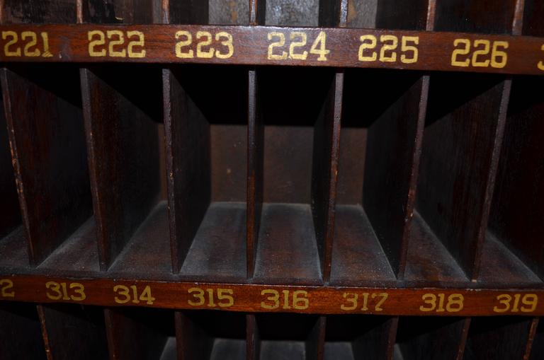 Postal Filing Cabinet with Numbered Mail Slots at 1stDibs