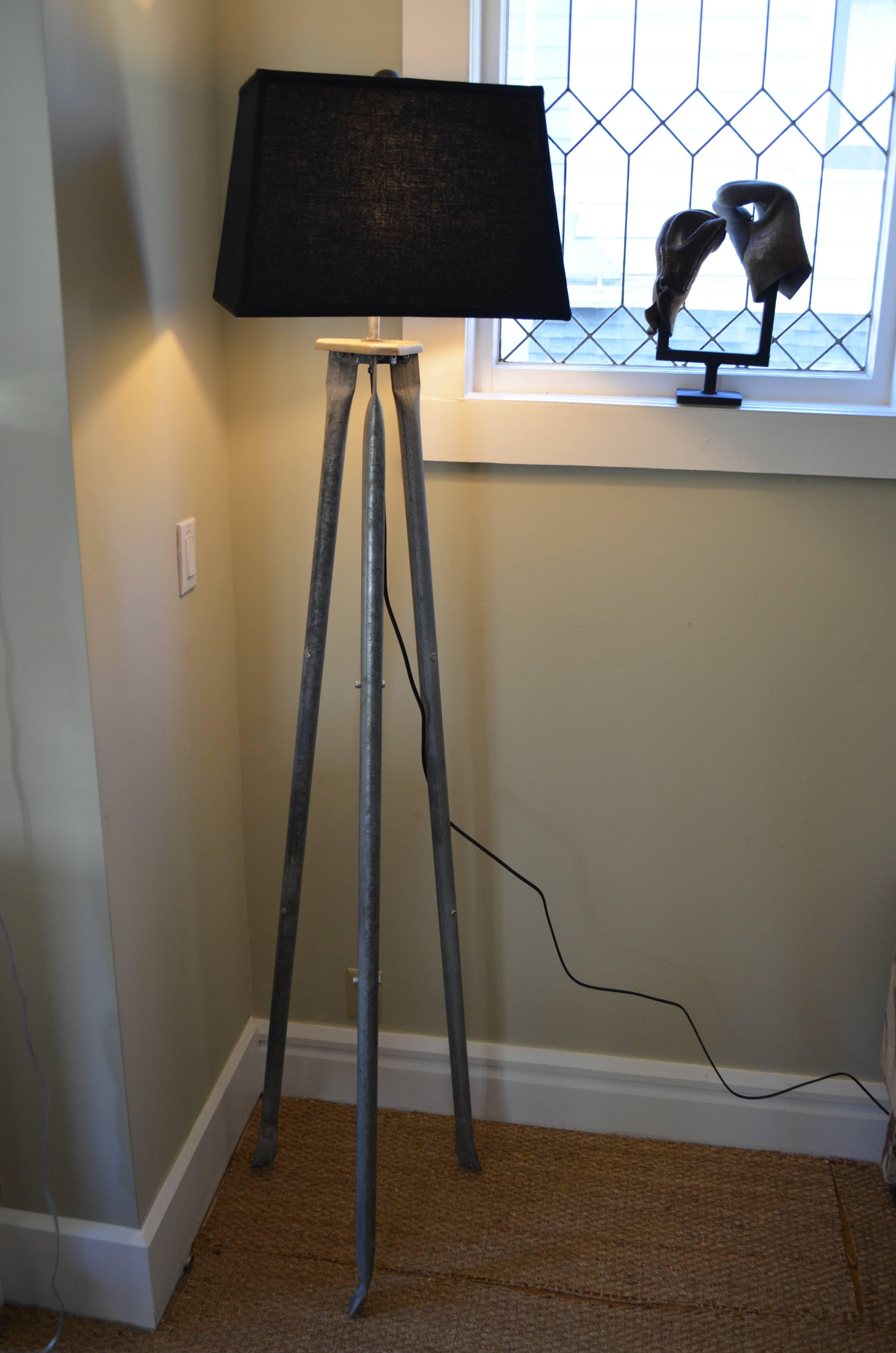 Floor Lamp from Industrial Galvanized Steel Tripod at 1stDibs ...