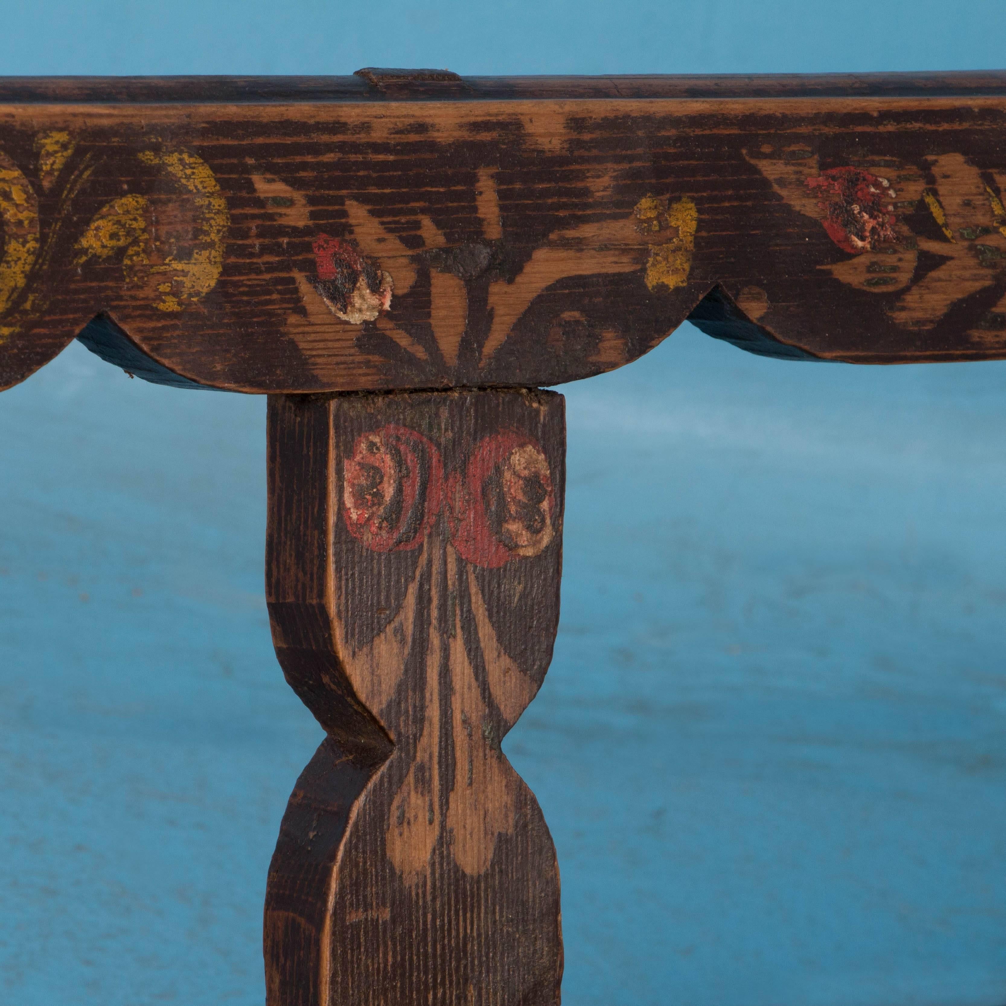 Antique Hungarian Folk Art Painted Hanging Wall Rack at 1stDibs ...