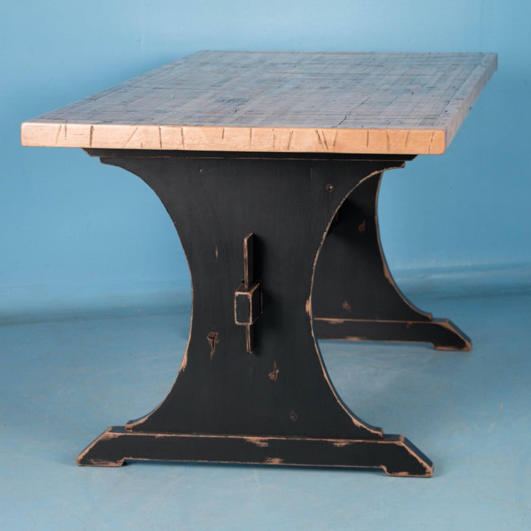 Tall Maple Dining Table Made from Reclaimed Box Car Flooring at 1stDibs